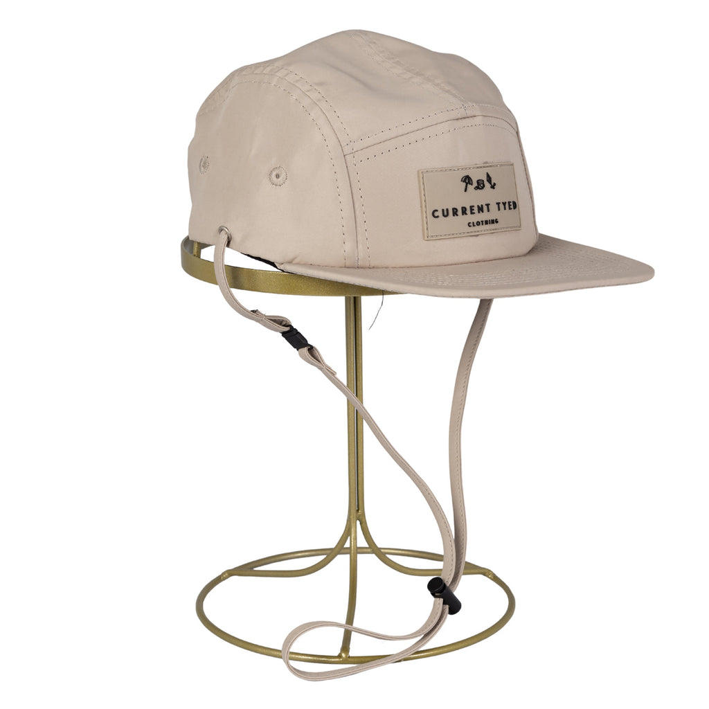 5 panel waterproof snapback hat beige – minimono.ca